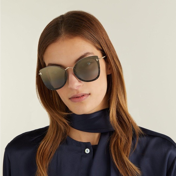 Tom Ford | Accessories | Tom Ford Charlotte Dark Havanaviolet Gradient Sunglasses Tf657 | Poshmark